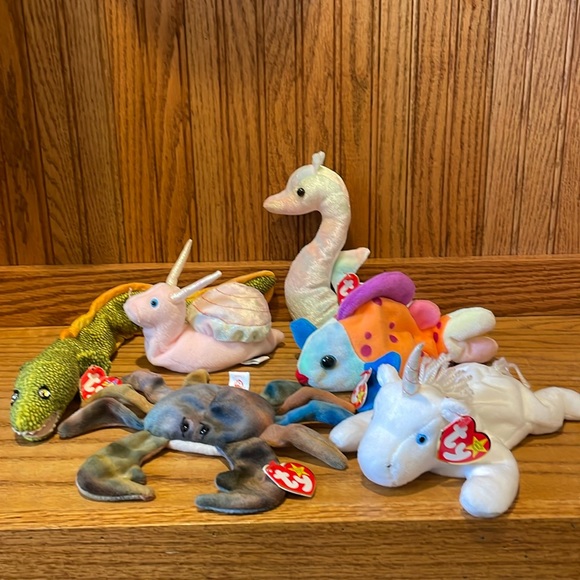 Ty | Toys | Ty Beanie Babies Aquatic Mystic Animals Lot Of 6 | Poshmark
